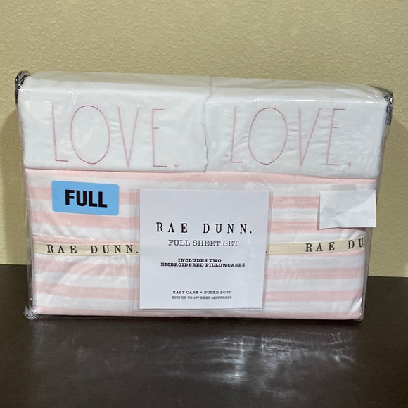 Rae Dunn | Bedding | New Rae Dunn Love Full Sheet Set | Poshmark